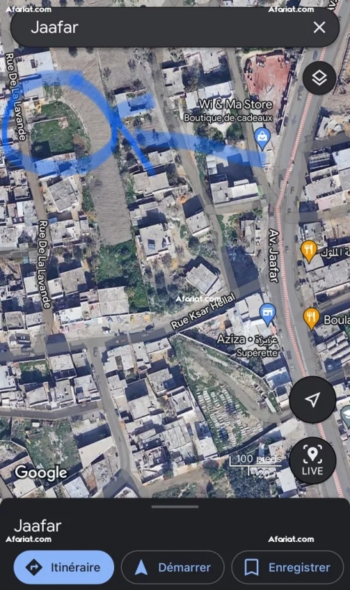 Terrain de 870 m à vendre à jaafer | afariat.com