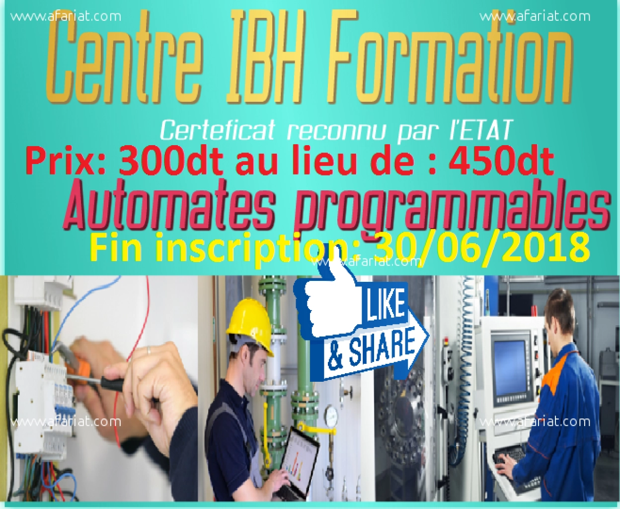 Formation Automatisme Industriel Afariat Tayara