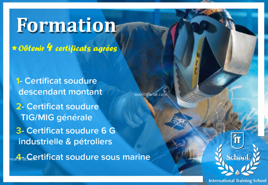 formation soudure Pétrolière et industrielle - Afariat Tayara